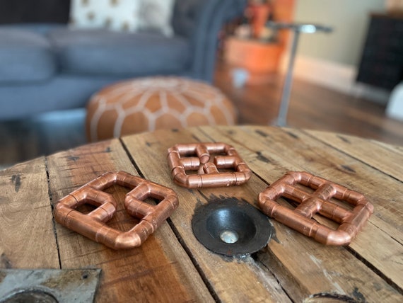 Copper Pipe Coasters Sets & Individually | Etsy