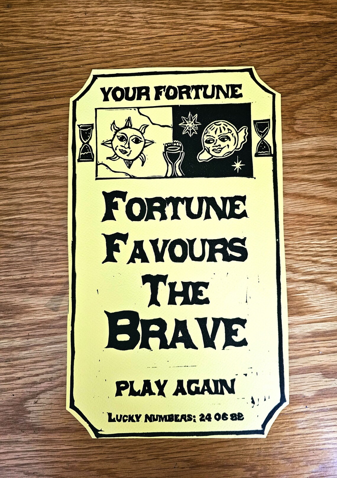 Zoltar Fortune Teller Ticket Original Linocut Print - Etsy