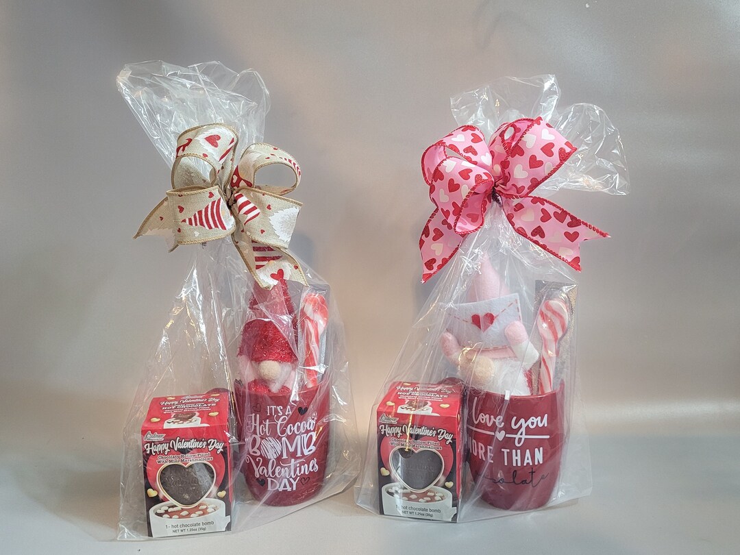 Valentine Hot Cocoa Chocolate Mug Red Gift Wrapped Personalized - Etsy