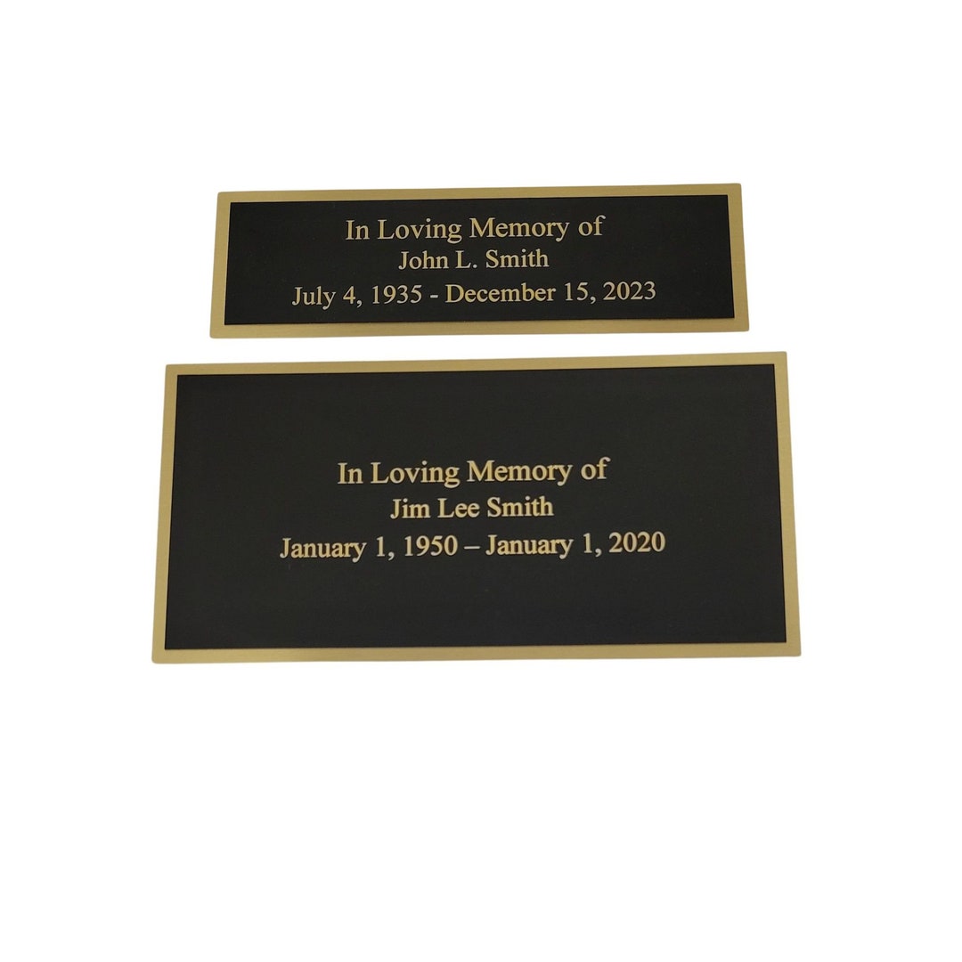 Personalized Etched Brass Plate: Custom Engraved Tribute - Etsy
