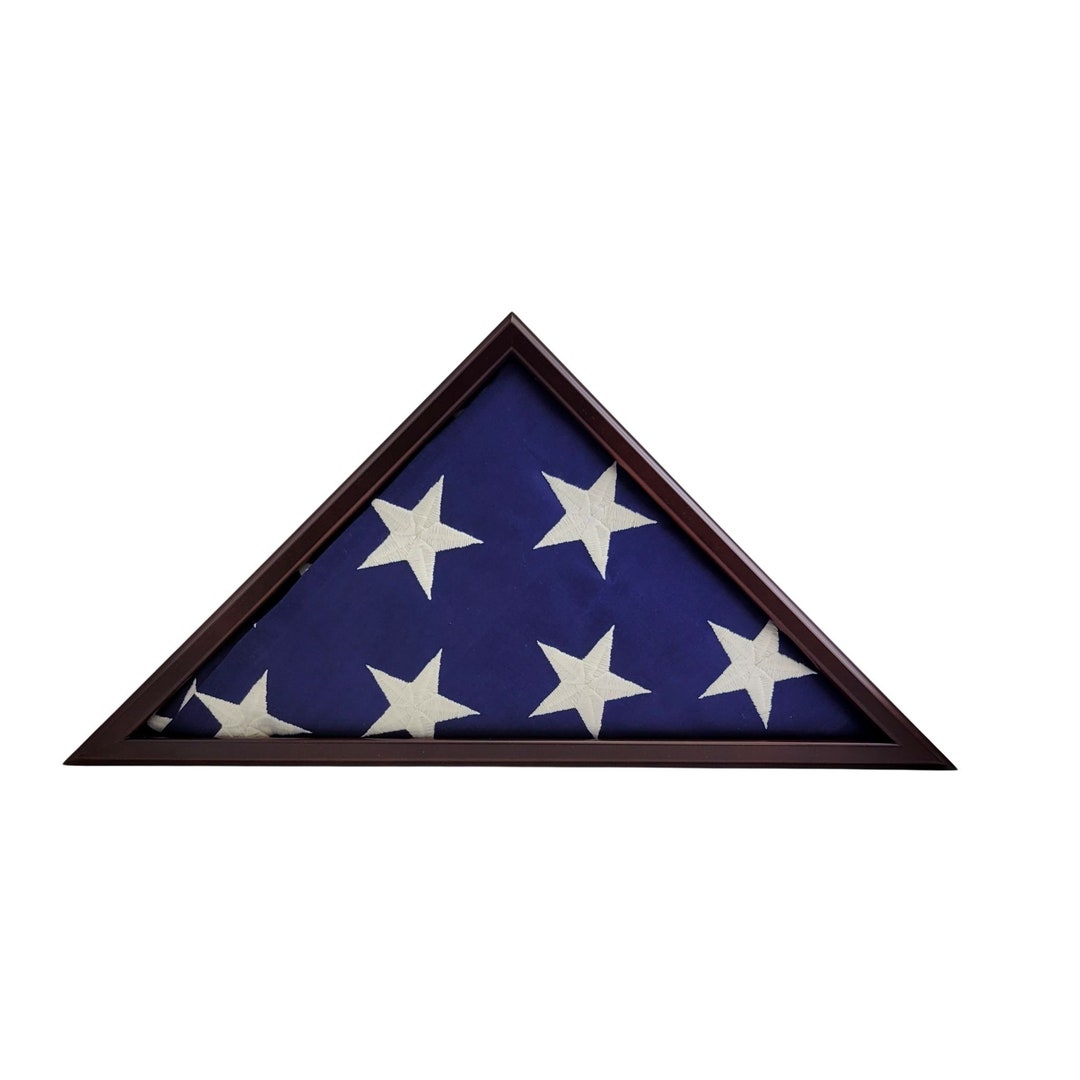 Handcrafted Cherry Hardwood Flag Case: 5' X 9.5' Burial Flag Display - Etsy
