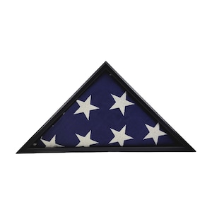Handcrafted Ash Black Flag Case: Hardwood 5' X 9.5' Veteran Memorial - Etsy