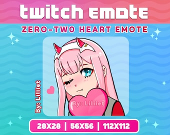 Animated Emote Zero Two Gasm Emote for Twitch or Discord | Etsy