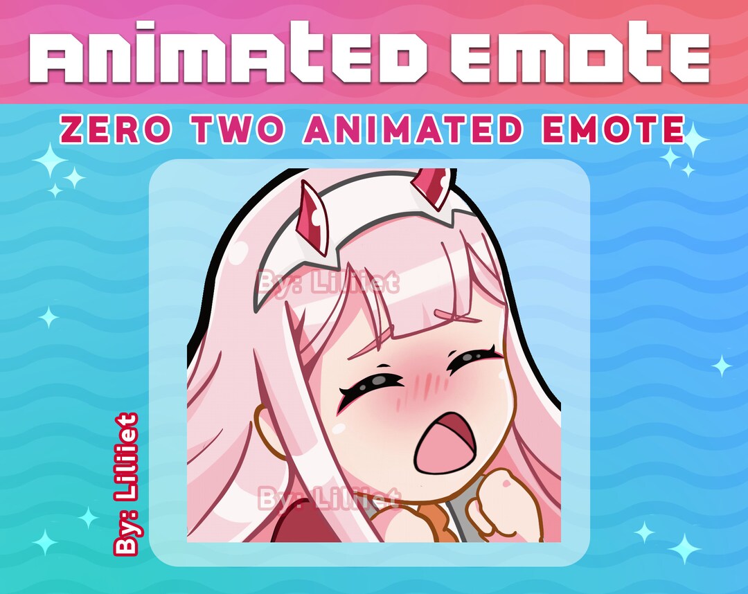 Animated Emote Zero Two Gasm Emote for Twitch or Discord Animated Alert ...