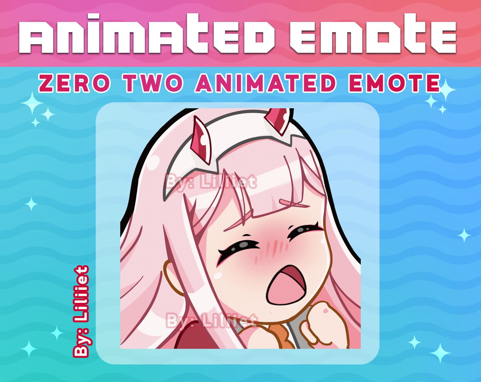 Animated Emote - Zero Two Gasm Emote for Twitch or Discord | Animated ...