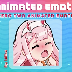 Zero Two Emote Pack for Twitch or Discord 9 Zero Two Emotes - Etsy