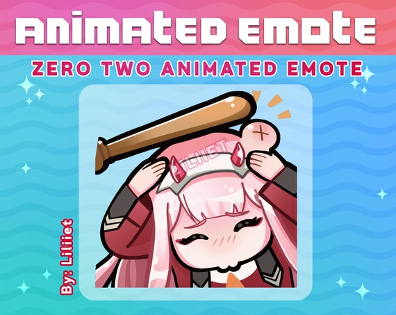Animated Emote Zero Two Bonk Animated Emote for Twitch or - Etsy Canada