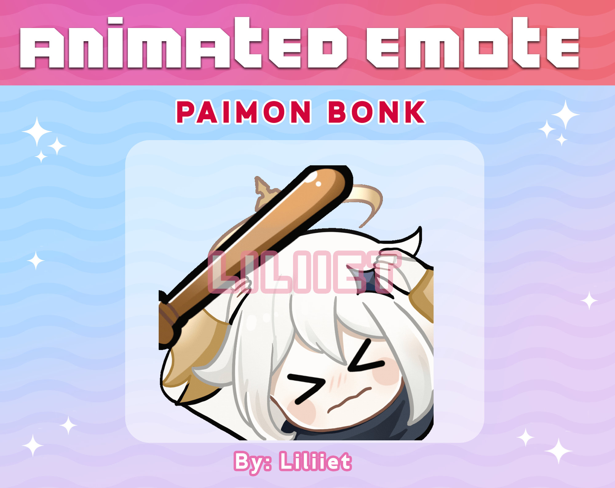 Animated Emote | Paimon Genshin Impact Bonk Animated Emote for Twitch ...