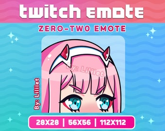 Zero Two Emote Pack for Twitch or Discord - 9 Zero Two Emotes - Etsy