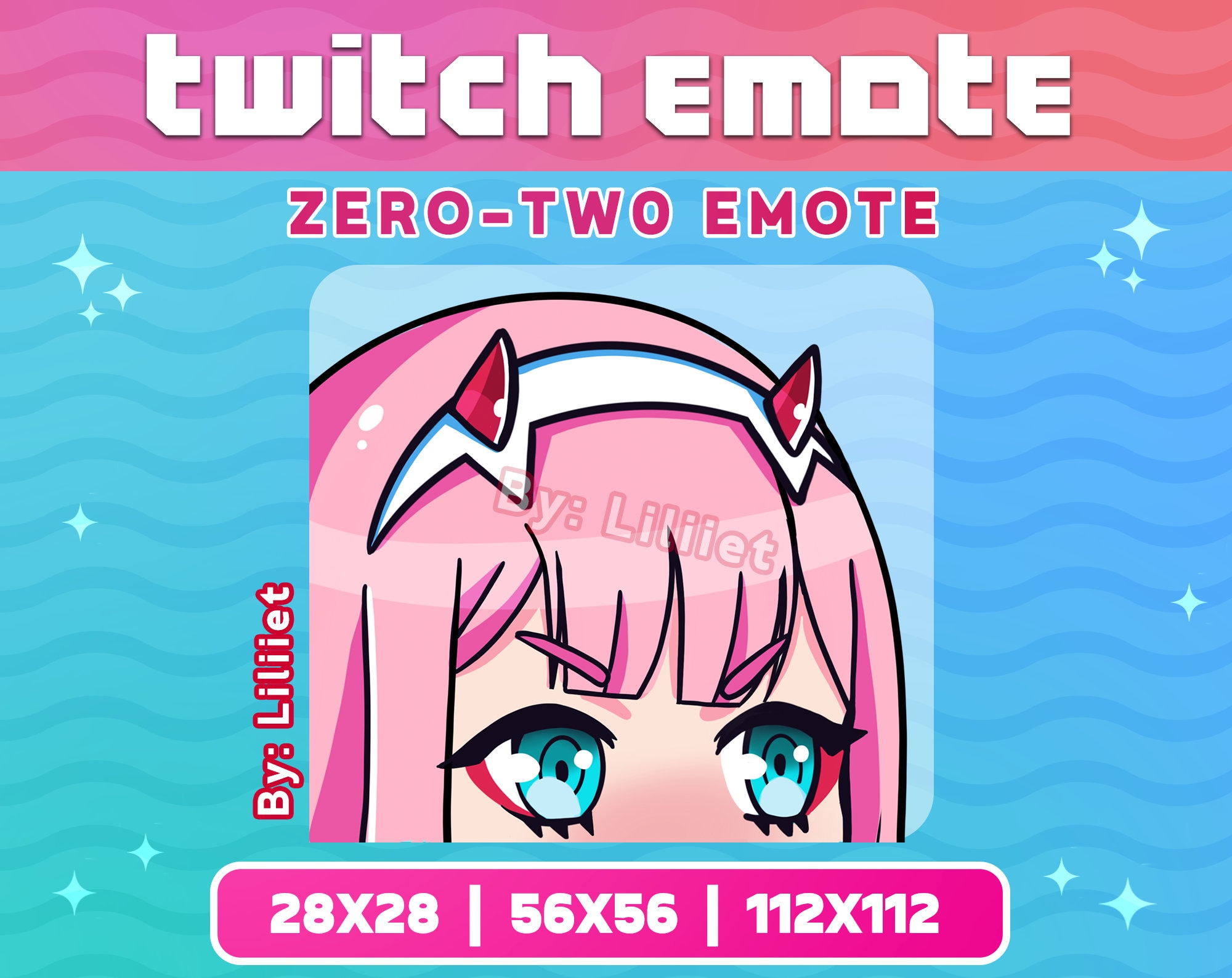 Zero Two - Emote for Twitch or Discord - Etsy