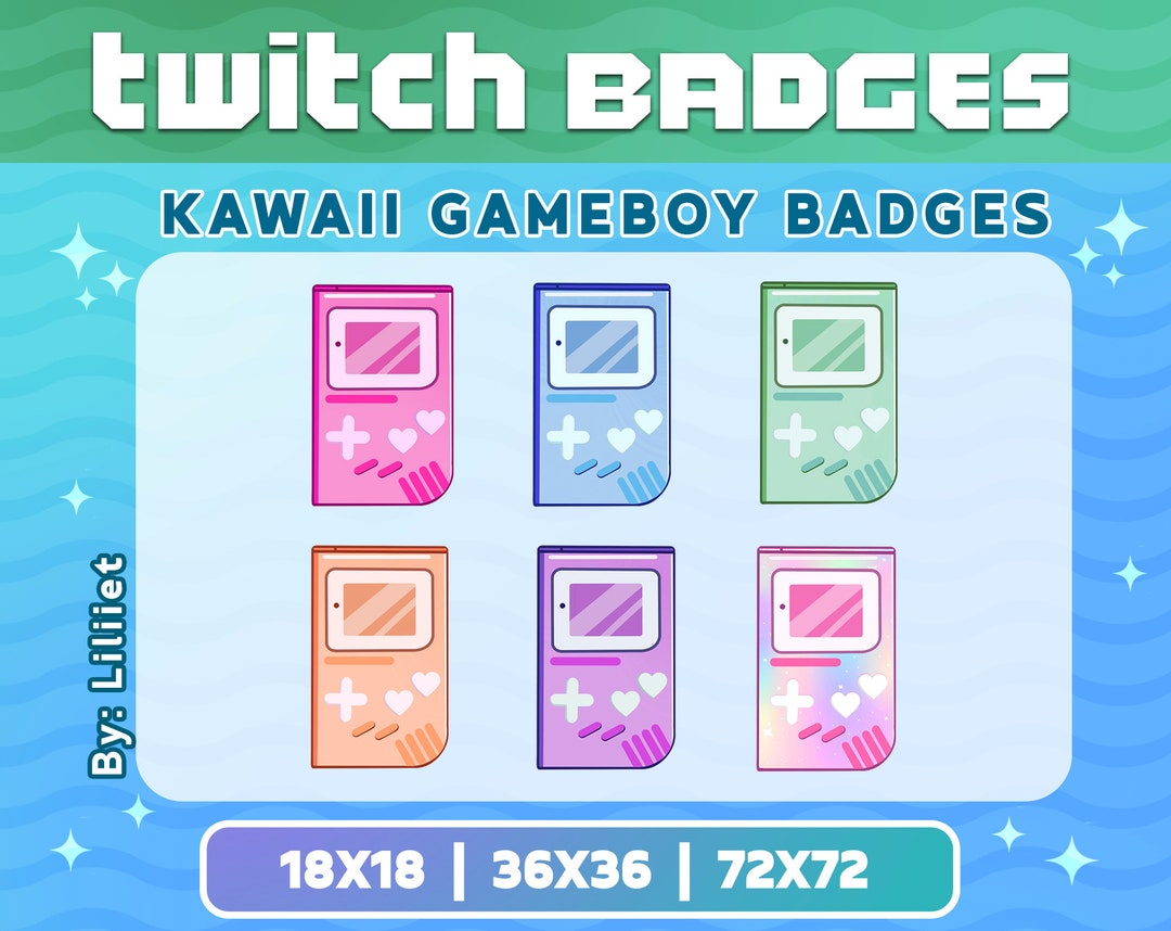 Cute Gameboy Sub Badges for Twitch / Cute Gameboy Badges / Gamegirl ...
