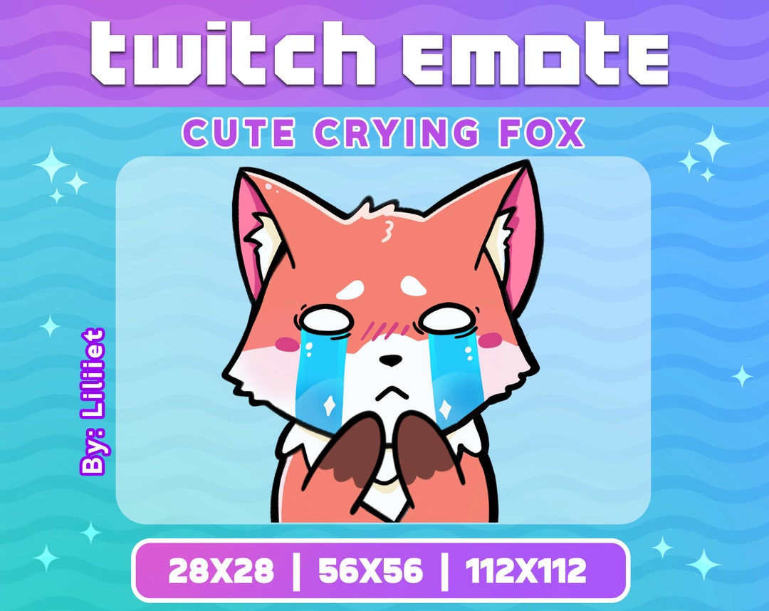Crying Fox Emote for Twitch or Discord - Etsy