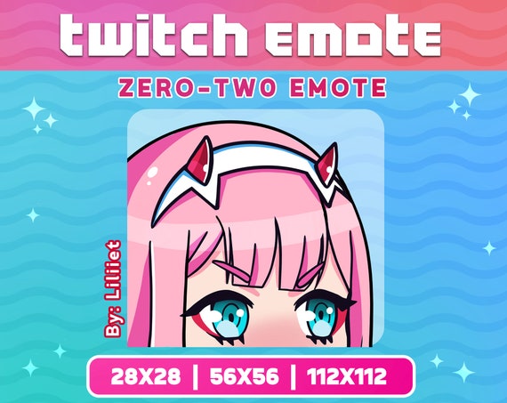 Zero Two Emote para Twitch o Discord | Etsy