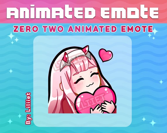 Animated Emote Zero Two Animated Heart Emote for Twitch or - Etsy