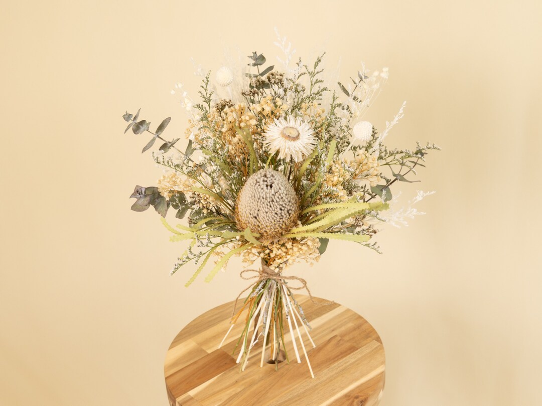 Australian Dried Native Bouquet, Dried Banksia Daisy Flower Posy, Dried ...