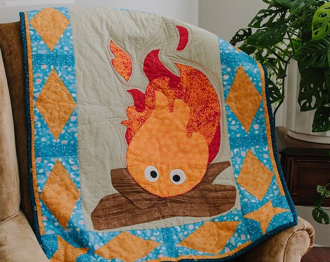 Calcifer Baby Quilt - Etsy