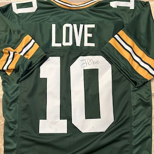 JORDAN LOVE Signed Green Bay Packers Green Custom Jersey With COA! - Etsy
