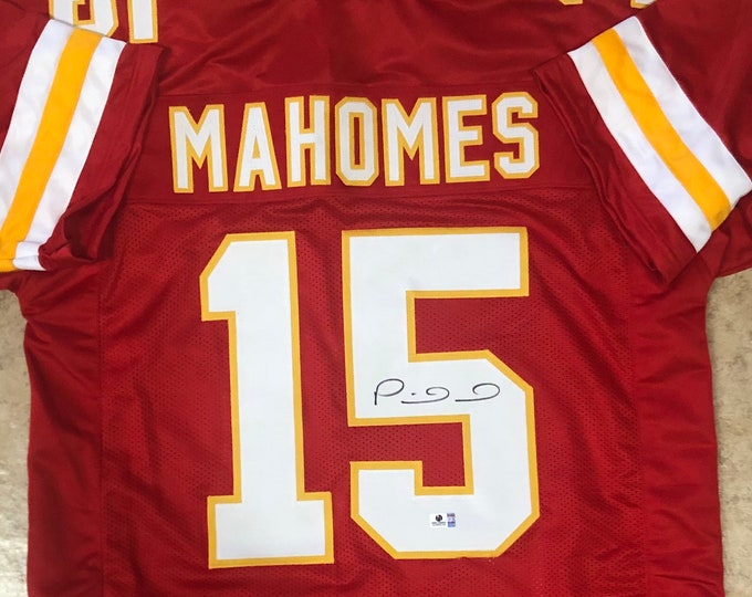 PATRICK MAHOMES Signed Kansas City Chiefs Custom Home Jersey With COA ...