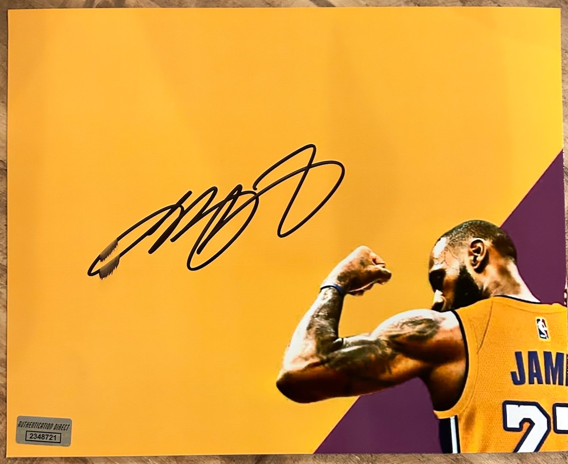 LEBRON JAMES Los Angeles Lakers Signed 8x10 Photo With COA - Etsy