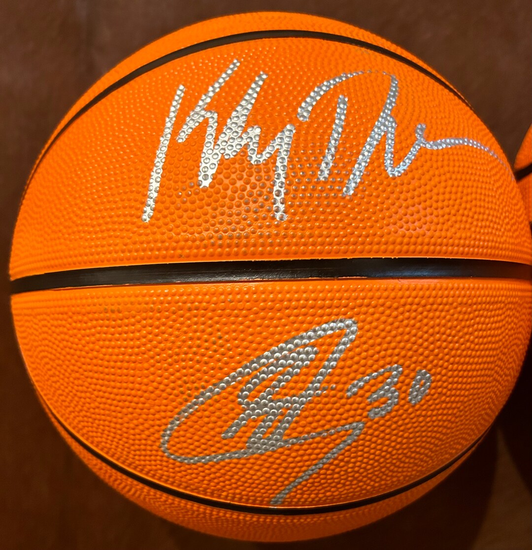 Steph Curry & Klay Thompson Signed Custom Basketball With COA Golden ...