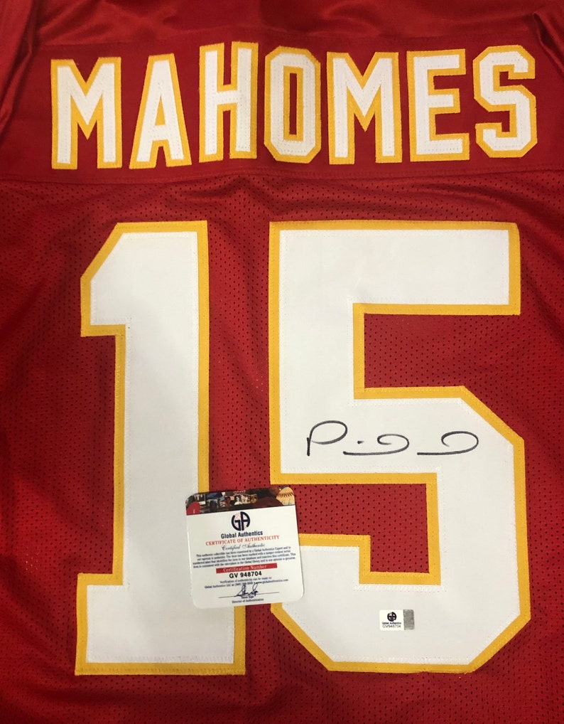 PATRICK MAHOMES Signed Kansas City Chiefs Custom Home Jersey With COA ...