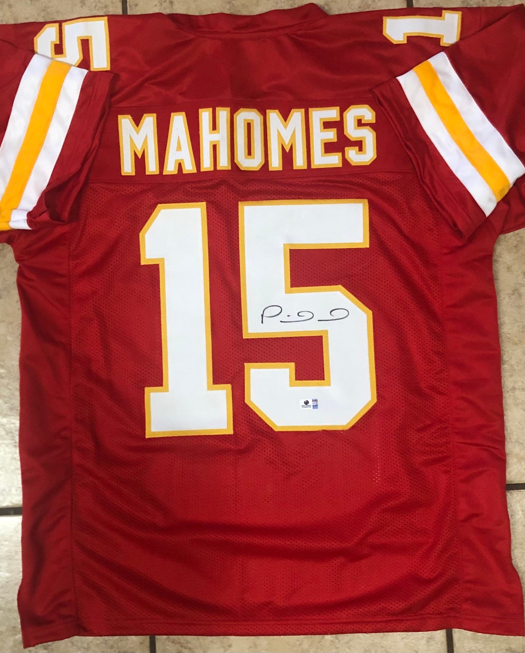 PATRICK MAHOMES Signed Kansas City Chiefs Custom Home Jersey With COA ...