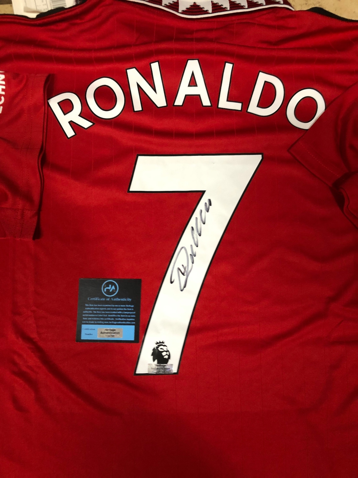 CRISTIANO RONALDO Autographed Manchester United 2021-22 Home Soccer ...