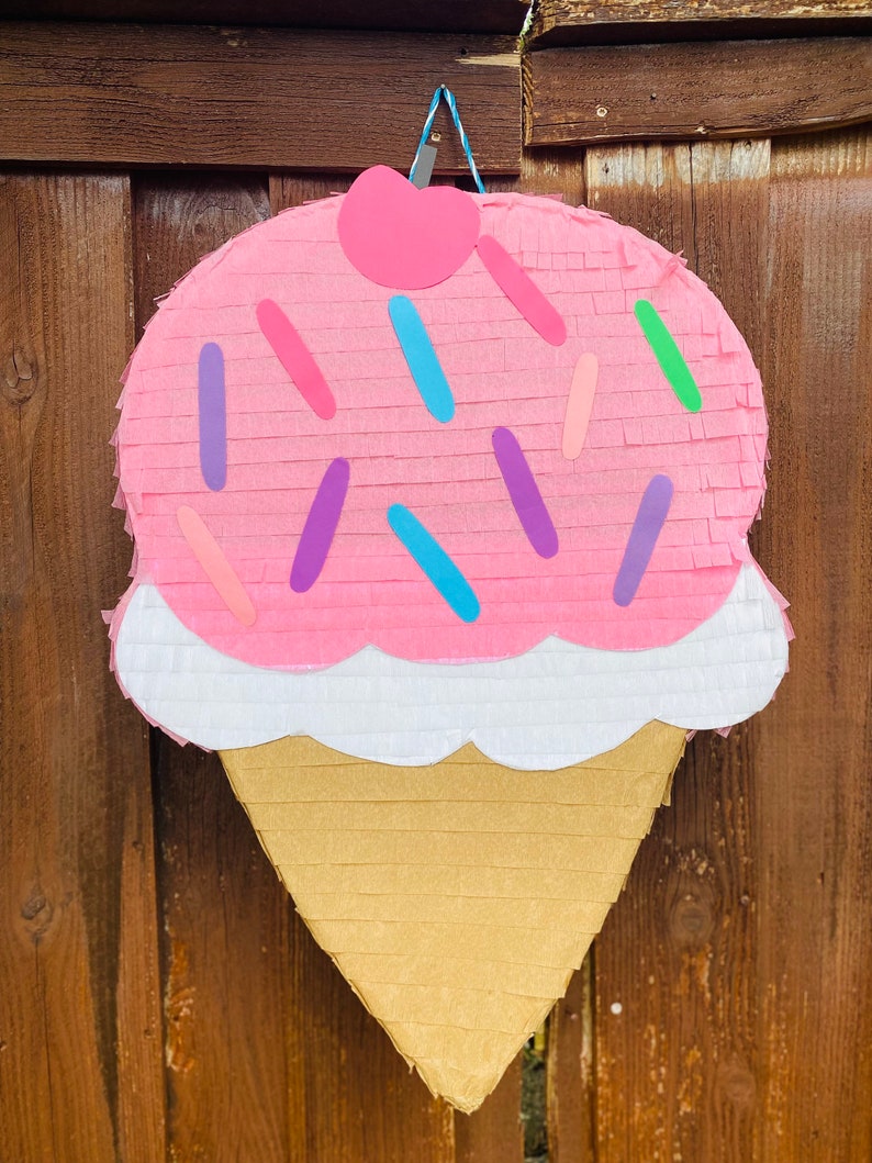 Ice Cream Cone Pinata Summer Pinata Birthday Party - Etsy