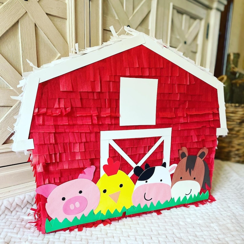 Barn Pinata Farm Themed Pinata Farm Birthday Party Decoration - Etsy
