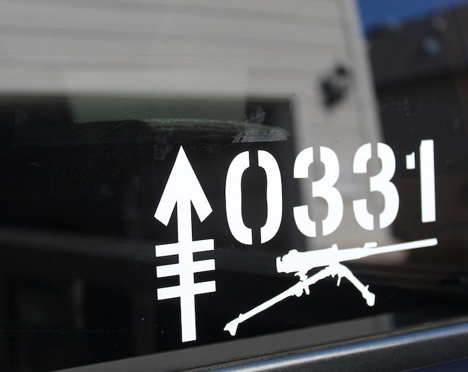 0331 USMC Machine Gunner HMG Vinyl Car Decal - Etsy