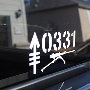 0331 USMC Machine Gunner HMG Vinyl Car Decal - Etsy