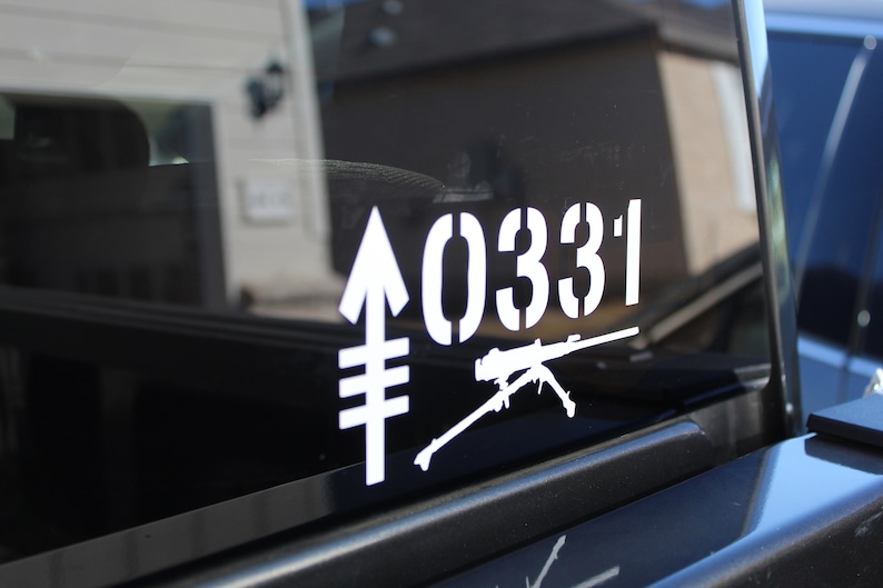 0331 USMC Machine Gunner HMG Vinyl Car Decal - Etsy