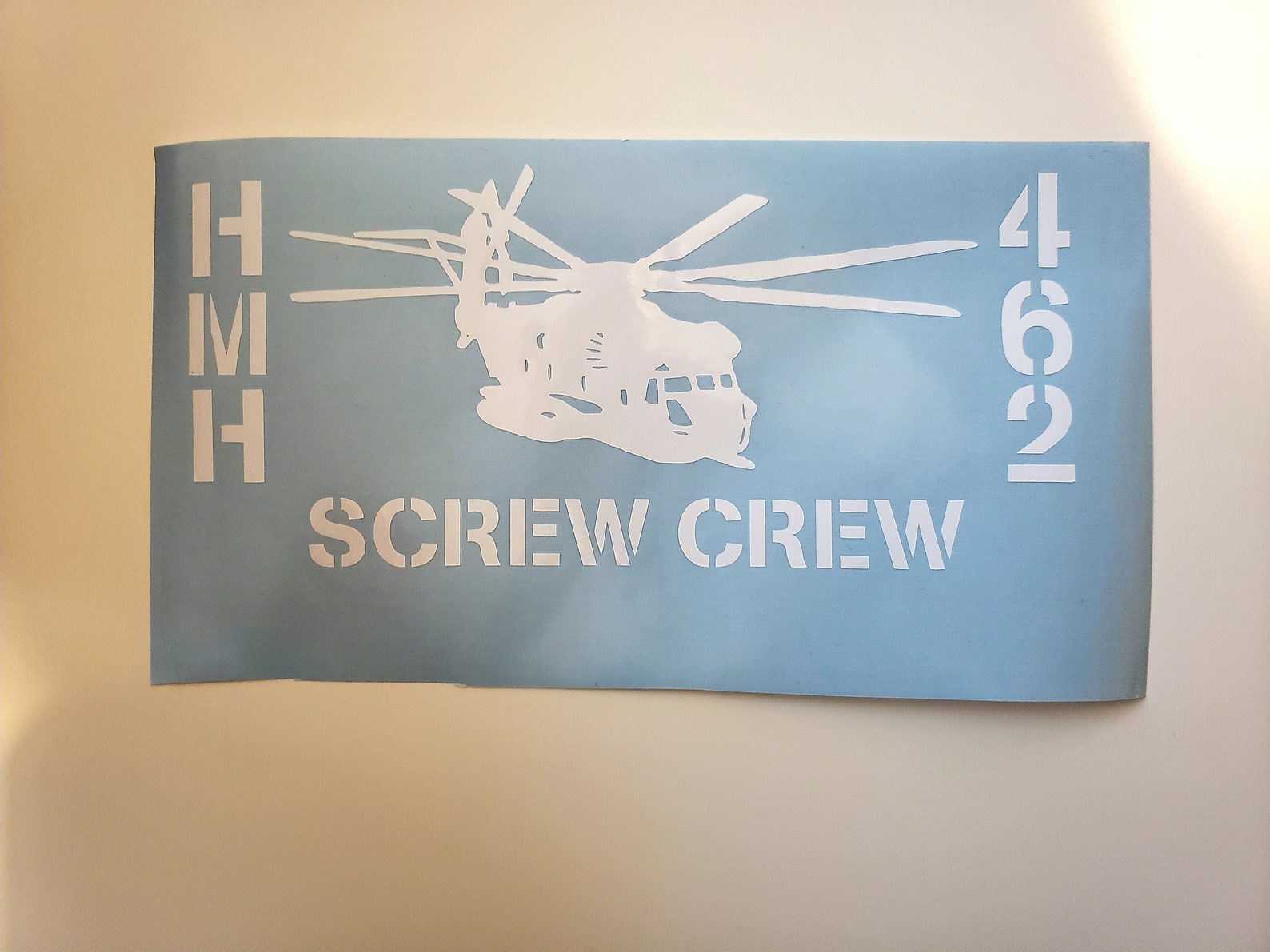 HMH-462 Screw Crew USMC CH-53 Helicopter Squadron Vinyl Car Decal - Etsy