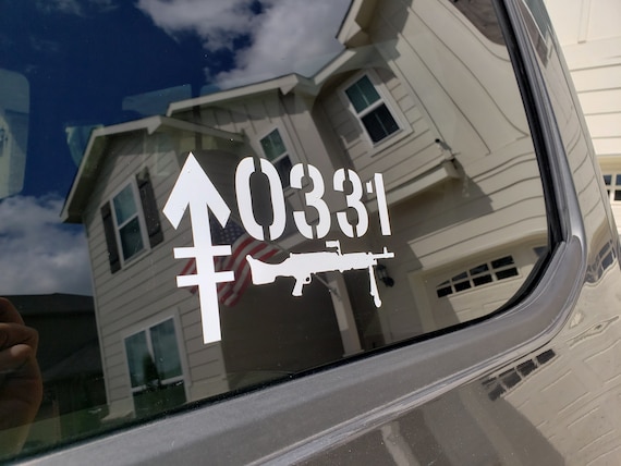 0331 USMC Machine Gunner MMG Vinyl Car Decal - Etsy