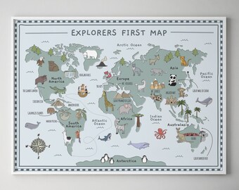 A3 World Map Printable - Etsy UK