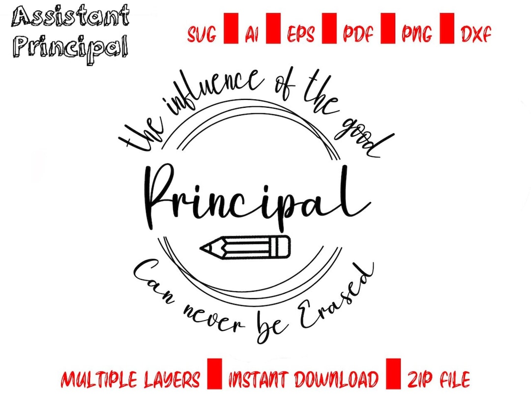 Principal Svg Assistant Principal Svg Back to School Svg - Etsy