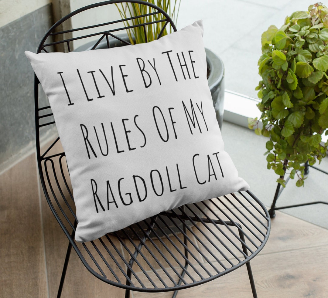 Funny Ragdoll Cat Pillow, Ragdoll Cat Mom, Cat Themed Gift, Funny Cat ...