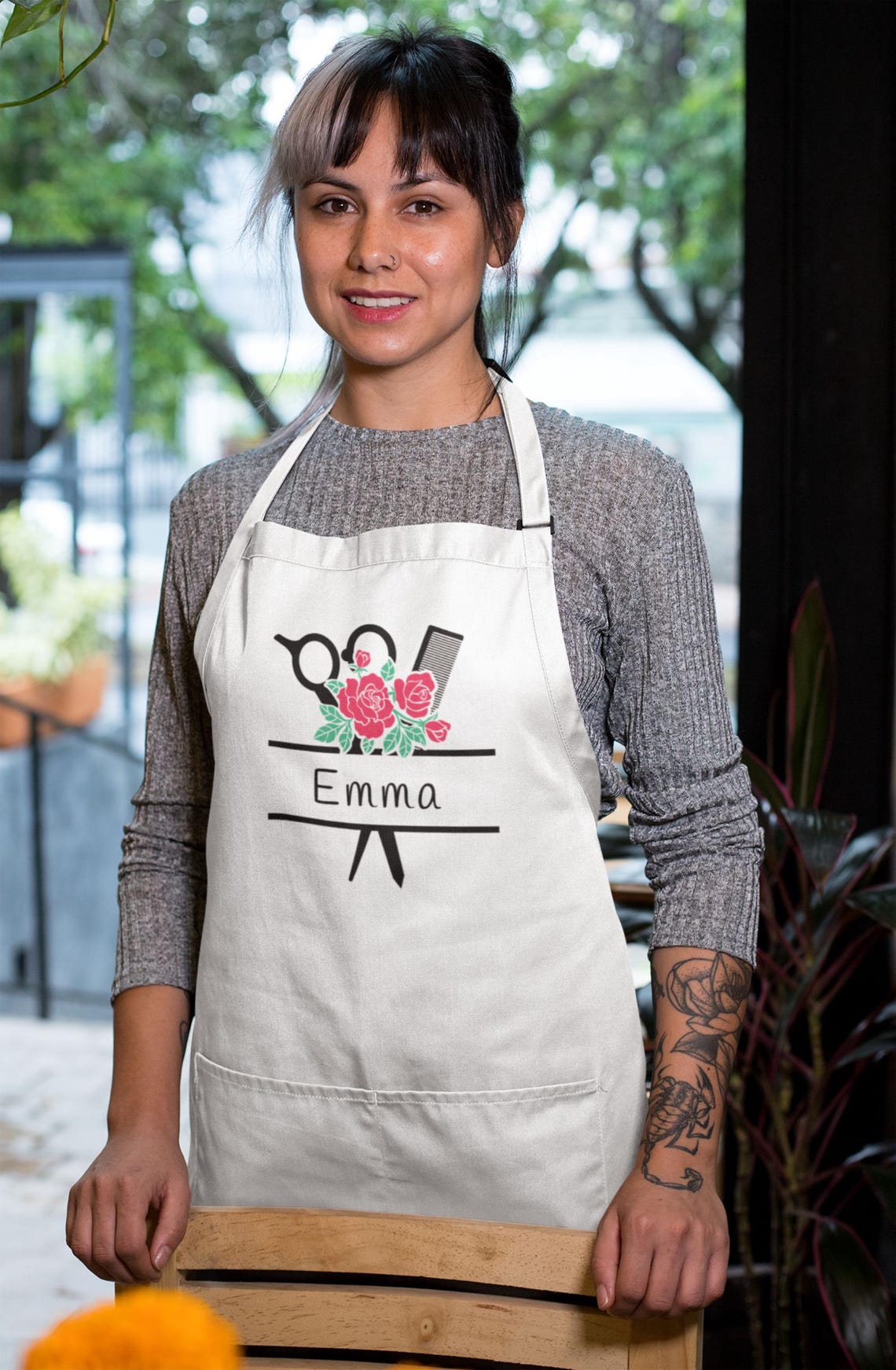 Custom Hair Stylist Apron, Hairstylist Apron, Hairdresser Apron, Salon ...
