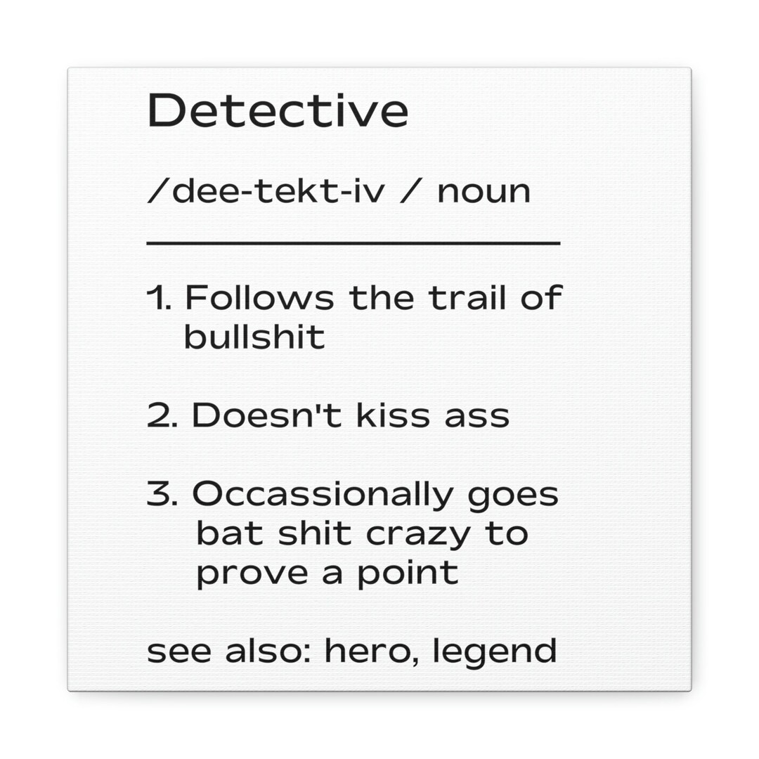 Funny Detective Poster, Detective Party, Investigator Gift, Crime ...
