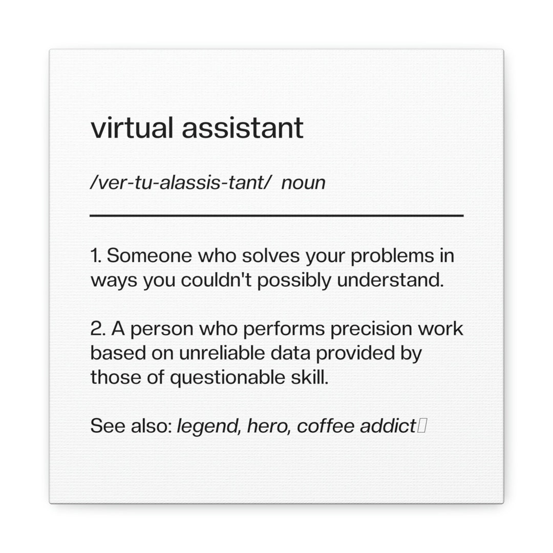 Funny Virtual Assistant Poster, Social Media Manager, Personal ...