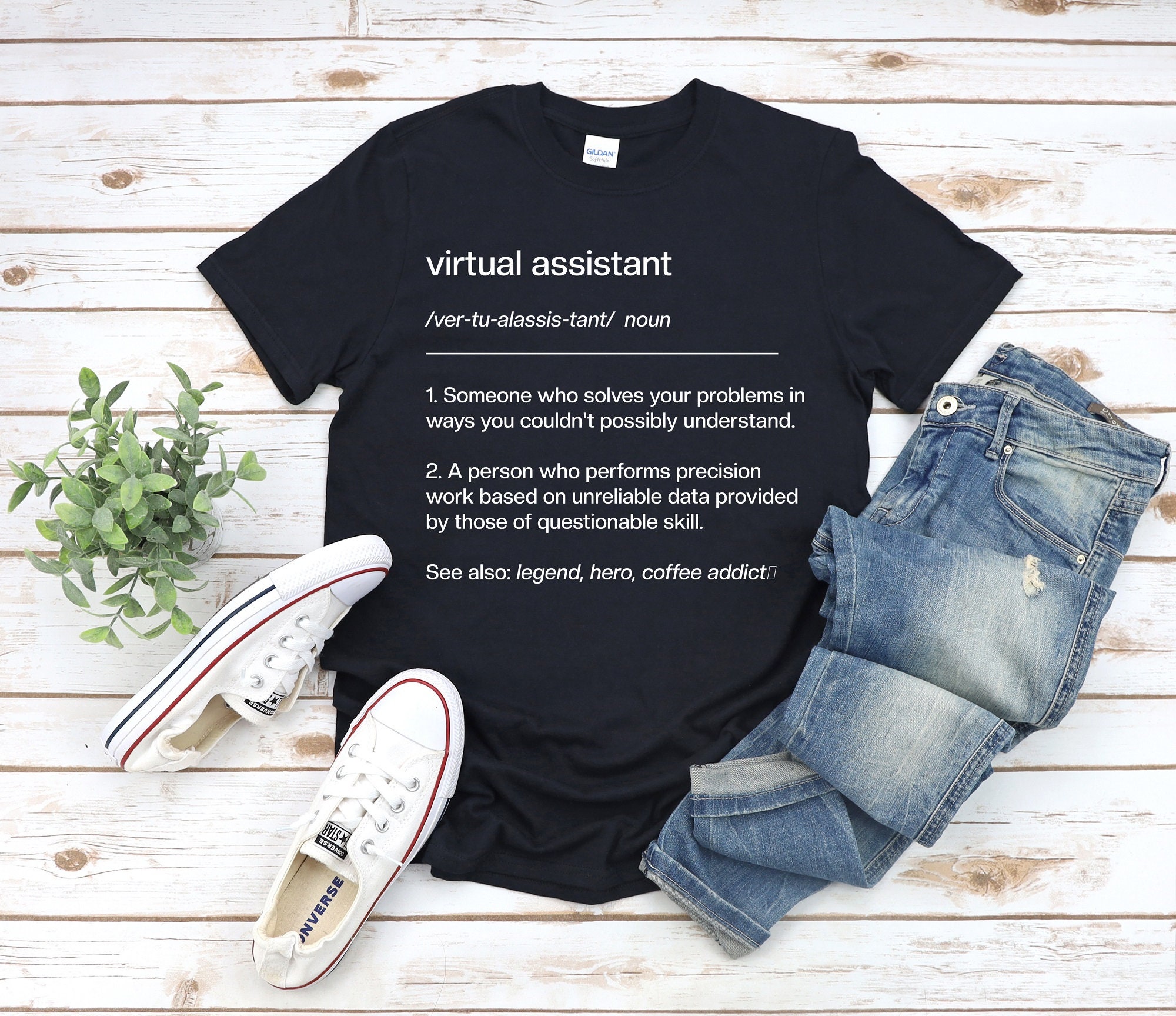 Virtual Assistant T-shirt, Done for You Content, Funny Virtual ...