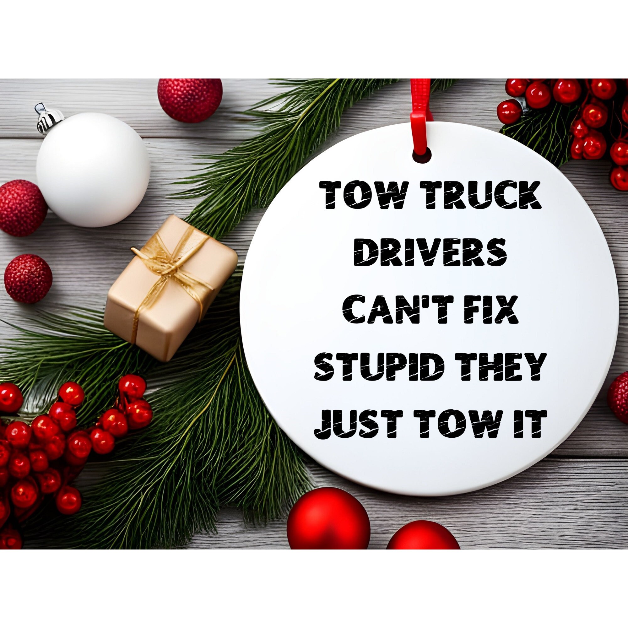 Tow Truck Ornament, Tow Truck Driver, Truck Ornament, Tow Truck Gift ...