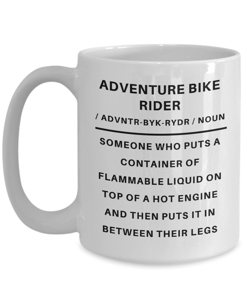 Adventure Bike Rider Mug, Biker Mugs, Road Warrior Teacups, Bike ...