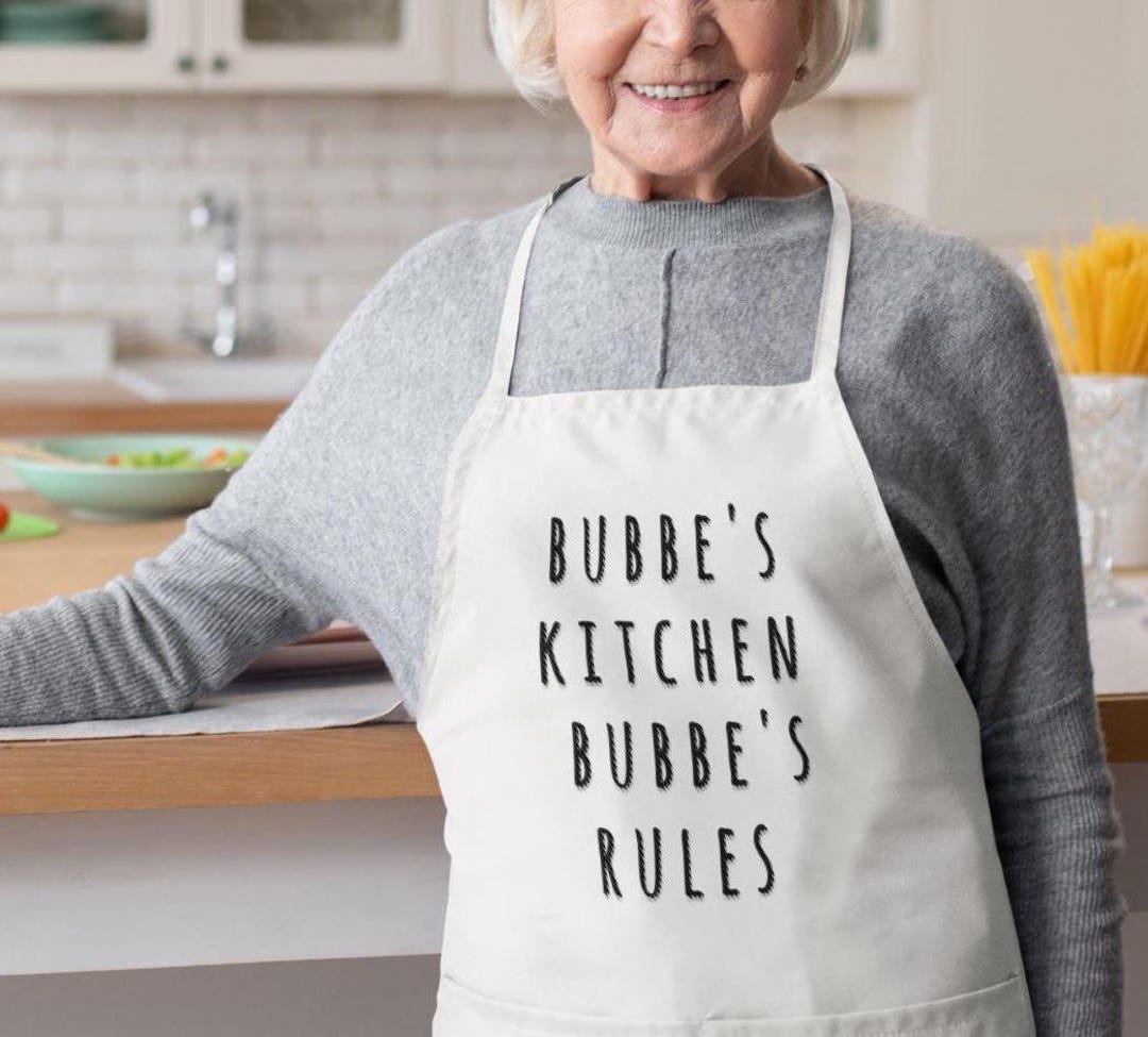 Funny Aprons for Women, Bubbe's Kitchen Bubbe's Rules, Aprons for Women ...