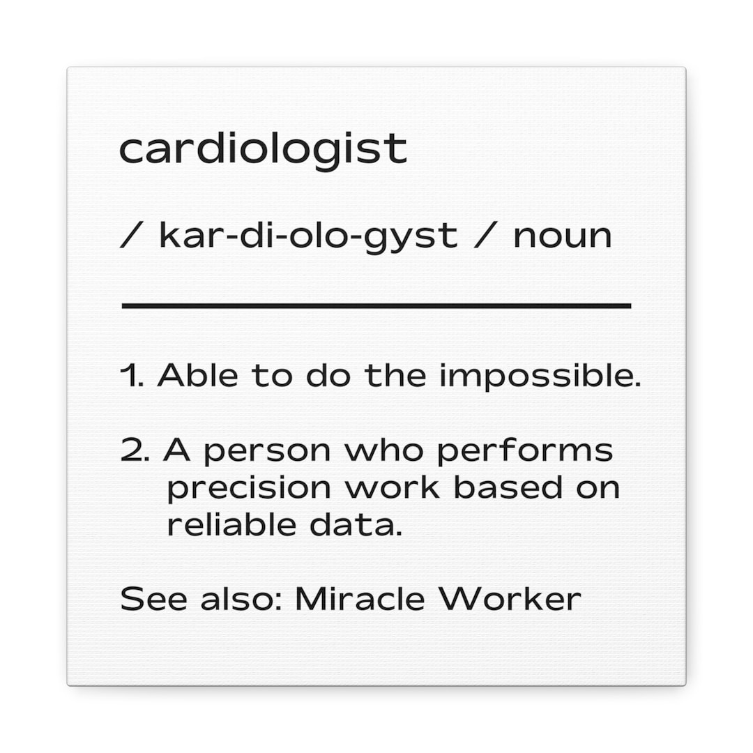 Funny Cardiologist Poster, Cardiologist Gift, Medical Student Gift ...
