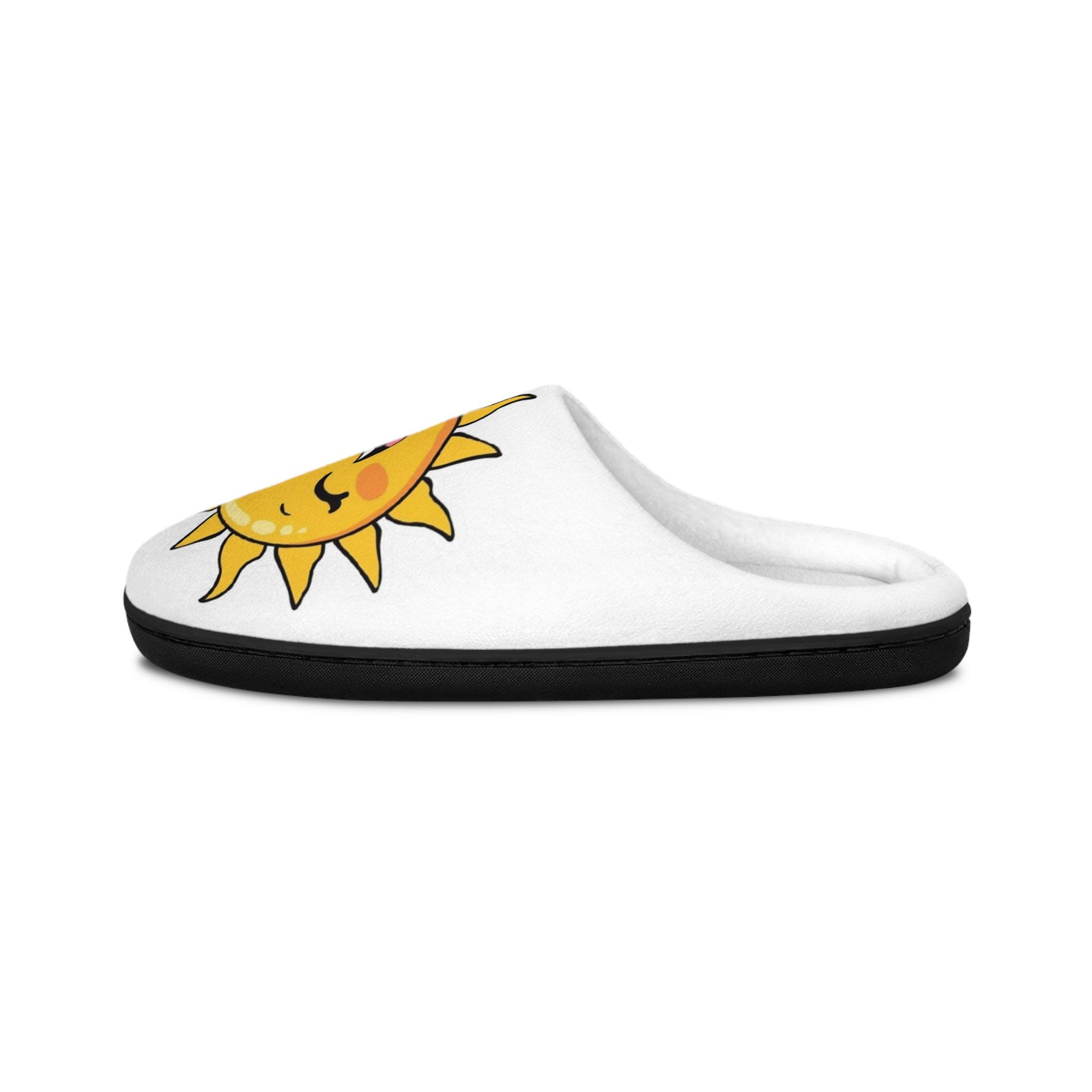 Smiley Face Slippers, Bright Smiley Sunshine Face Women's Indoor House ...