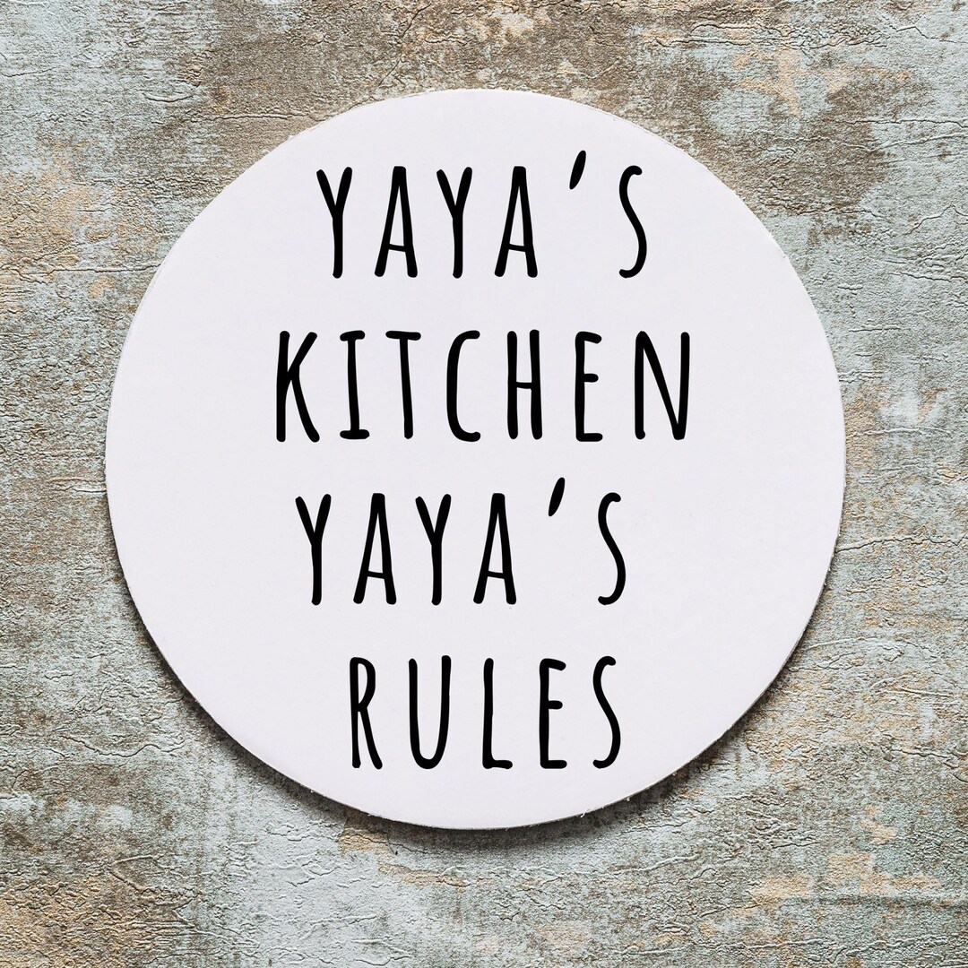 Yaya Kitchen Sticker Gift, Funny Yaya Cooking Decal, Cute Grandmother ...