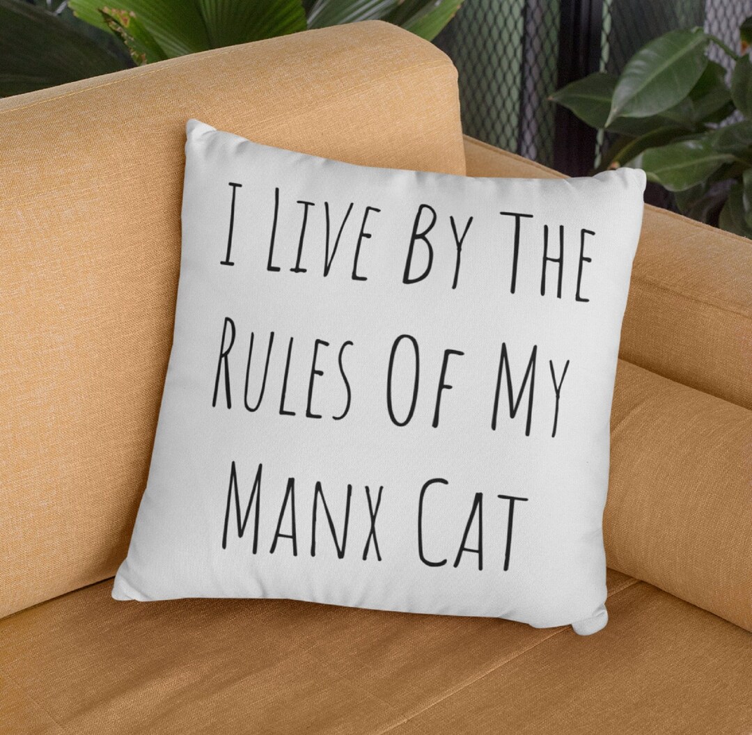 Manx Cat Pillow, Manx Cat Cushion, Cat Lover Gift, Cute Cat Throw ...