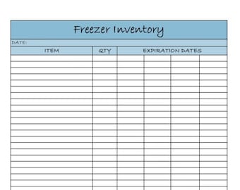 Freezer Inventory Tracker - Etsy