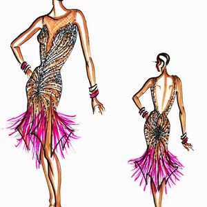 Fully Stone Latin Dance Dress- Exclusive Design - Etsy